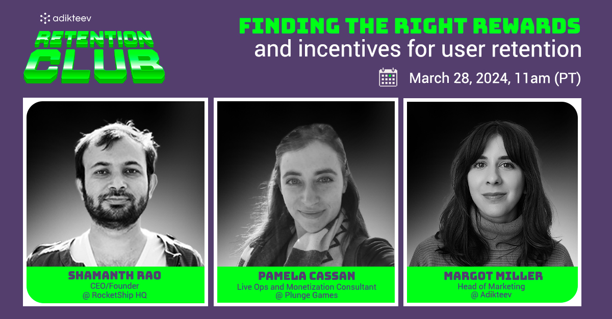 Finding the right rewards and incentives for user retention